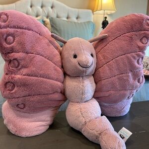 Jellycat | Toys | Nwt Jellycat Pink Huge Beatrice Butterfly Plush Toy ...